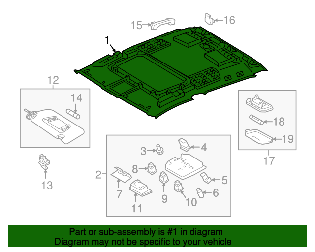 63310-04934-B0 - Headliner - 2020-2023 Toyota Tacoma | OEM Genuine ...
