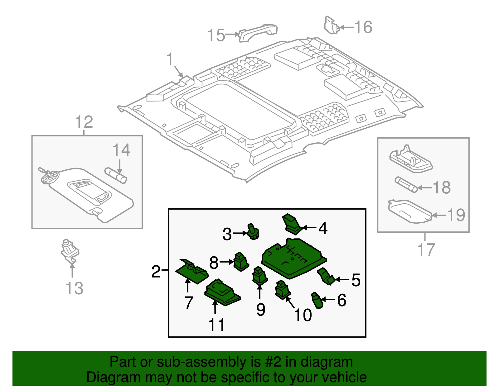 2022-2023 Toyota Tacoma 2022-2023 Toyota Tacoma - Overhead Console ...