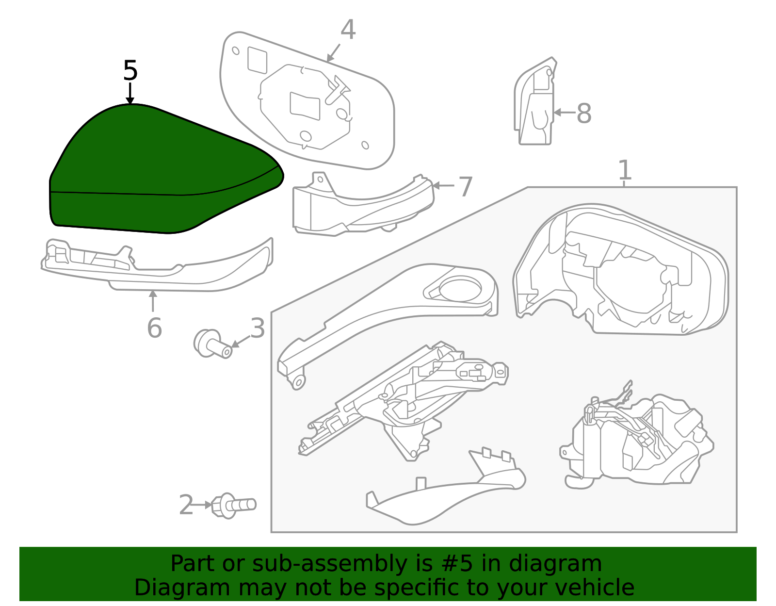 2020-2025 Subaru Mirror Cover 91059AN02A | Subaru Parts Pro