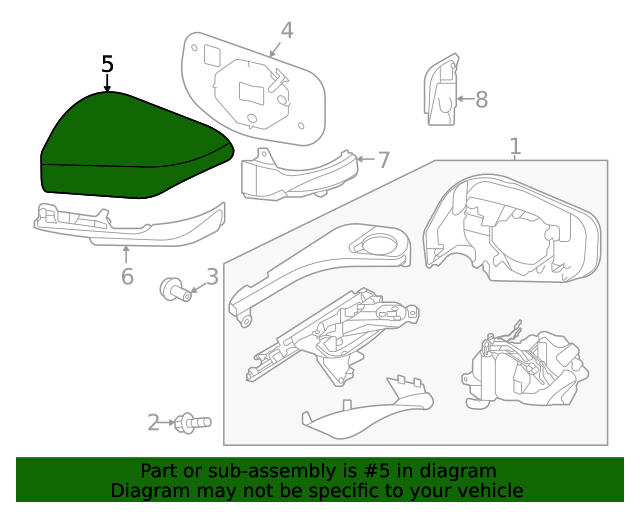 91054AN01A - Door Mirror Cover 2020-2024 Subaru | AutoNation Parts