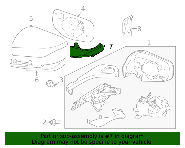 2020 Subaru OEM NEW 2020 Subaru Outback Legacy Lamp Assembly Turn Sdrh ...
