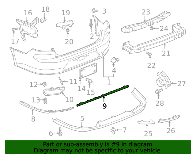2019-2023 Volkswagen Arteon Trim Molding 3G8-853-835-2ZZ | VW Direct Parts