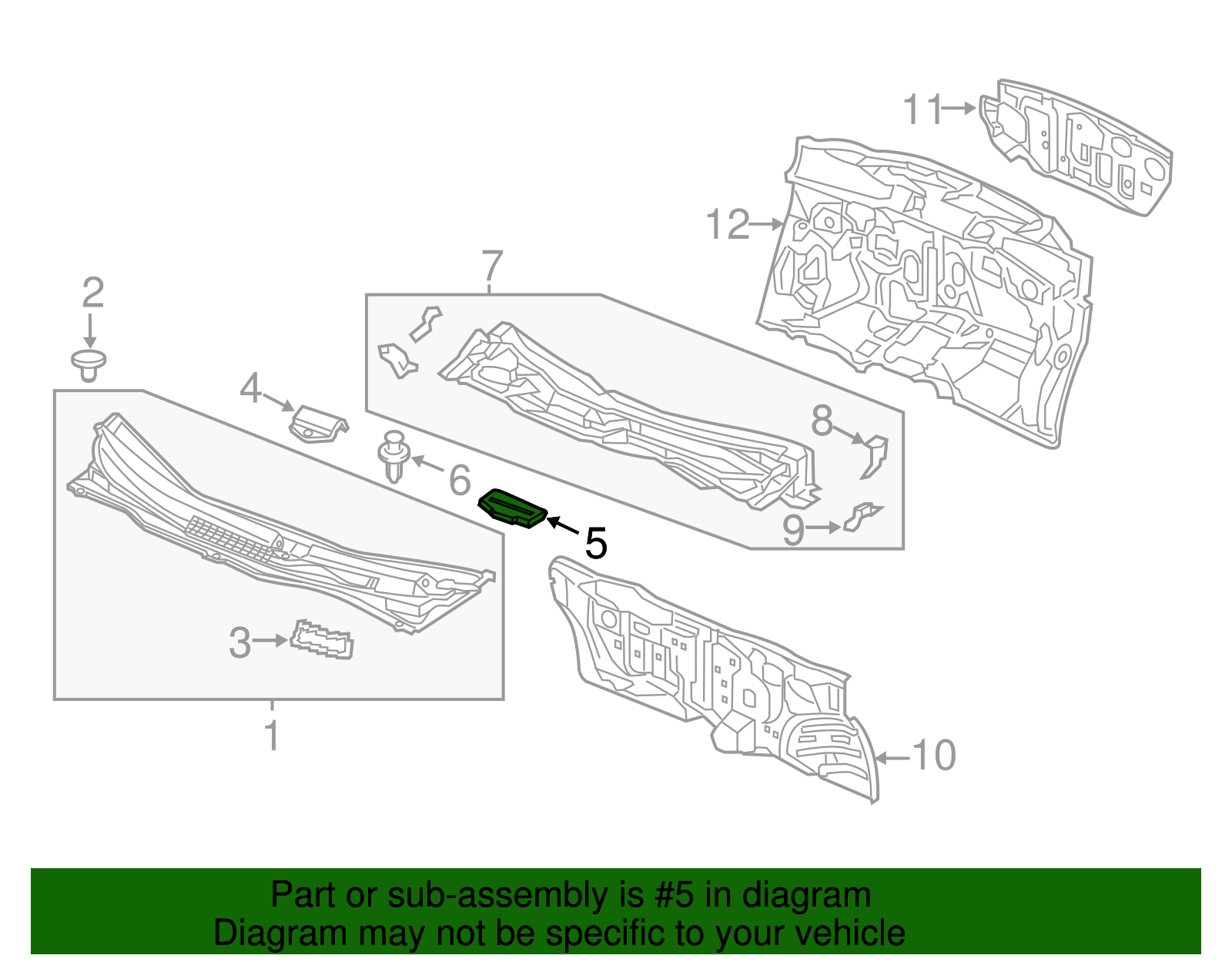 74211-TK8-A00 - Cowl Trim 2011-2017 Honda Odyssey | Honda Parts Online