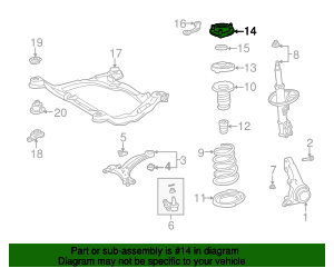48609-33121 - Strut Mount - 1992-2004 Toyota | OEM Genuine Toyota Parts
