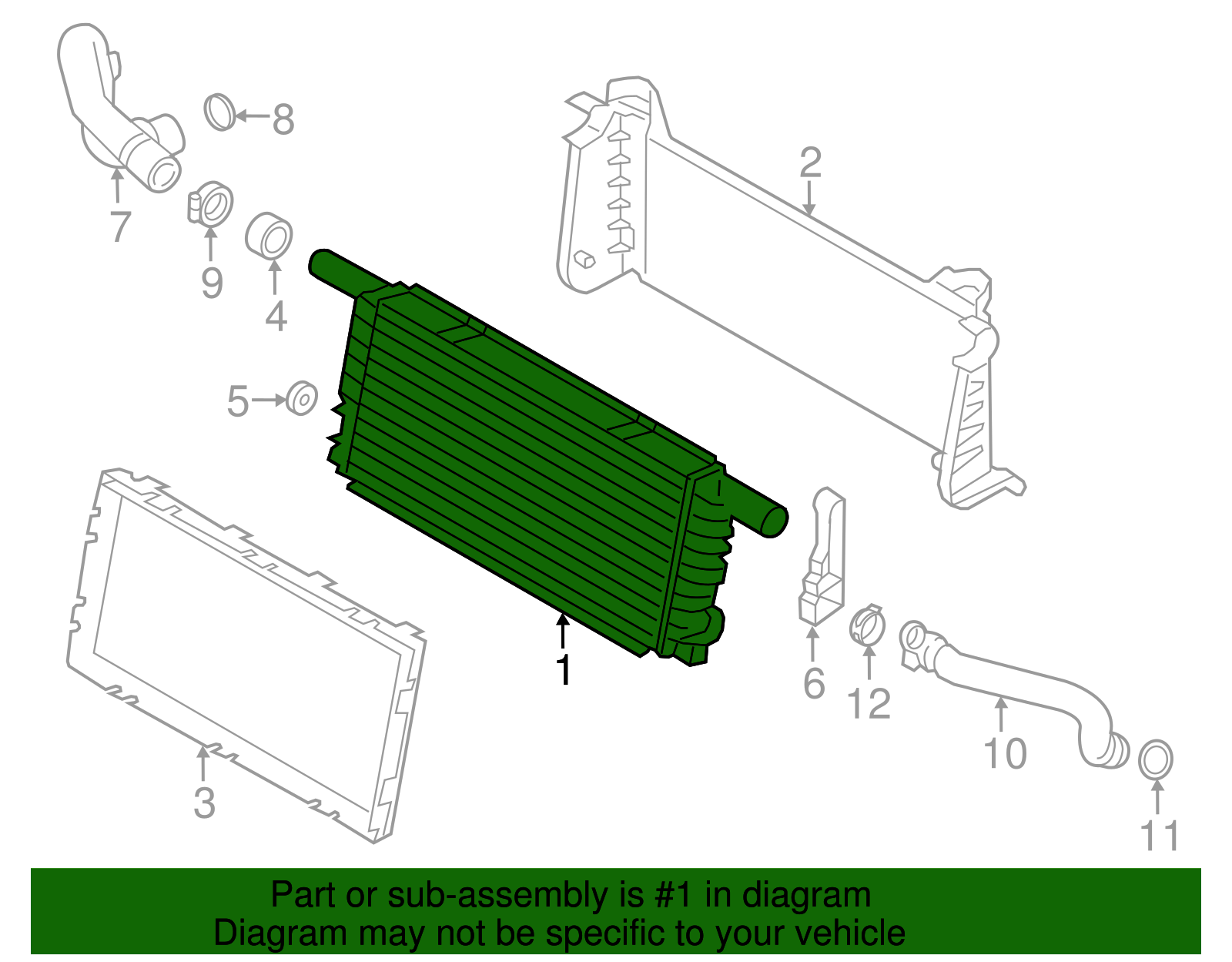 2012-2024 Porsche Auxiliary Radiator 991-106-137-02 | Gaudin Porsche Parts