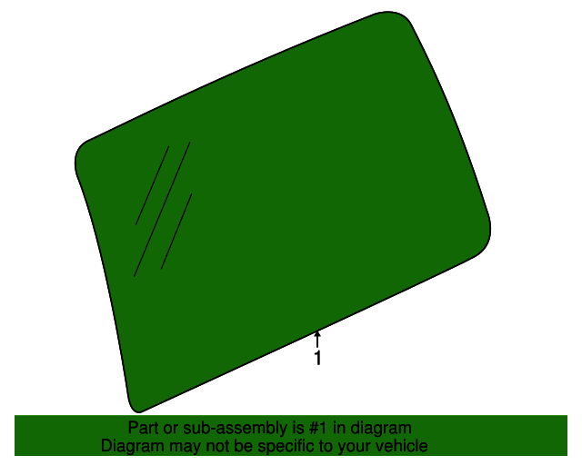 2005-2008 GM Window Assembly, Rear S/D (Long Wheel Base) 19168100 | GM ...