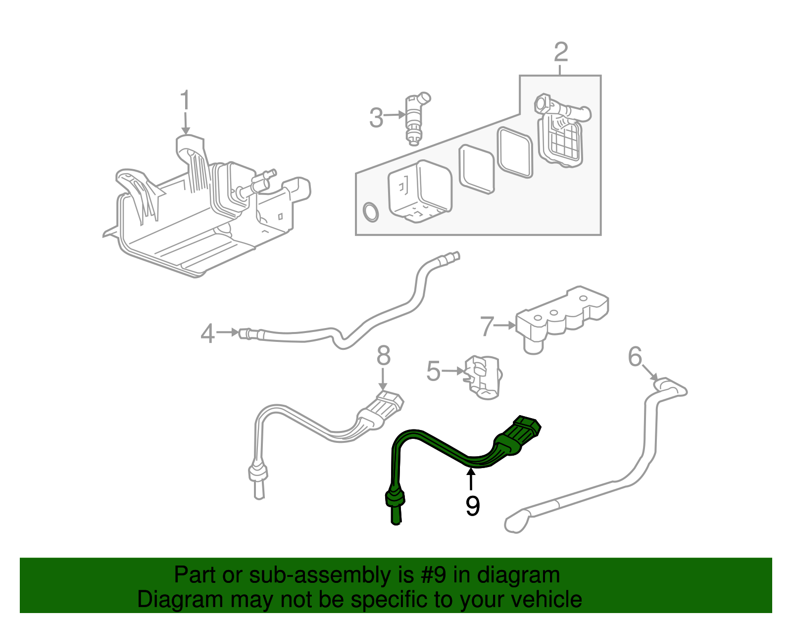2009-2011 GM Heated Oxygen Sensor 12618010 | GM Parts Center