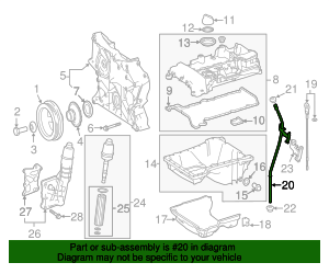 2012-2015 Mercedes-Benz Oil Dipstick Tube 271-010-82-01 | Mercedes-Benz ...