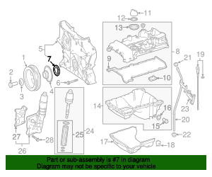 2003-2015 Mercedes-Benz Rear Main Seal Retainer 271-014-00-04 | MB OEM ...