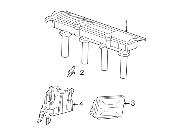 2003-2004 GM PCM Bracket 22690562 | GMPartsDirect.com