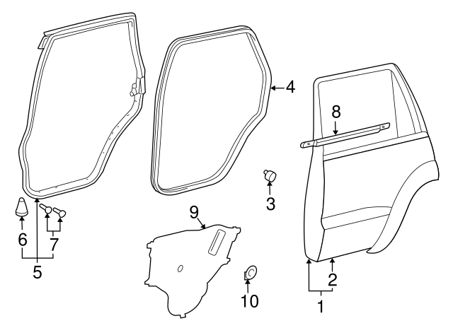 2008-2015 Toyota Land Cruiser Belt Weather-Strip 75730-60050 | Toyota Parts