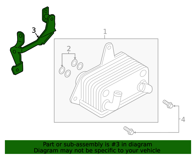 Ford KB3Z-7B142-A - Trans Cooler Bracket - 2019-2020 Ford Ranger | OEM ...