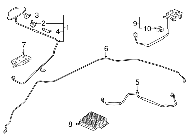 39150-TVA-A51ZB - Antenna Assembly, Radio *R569M* (Radiant Red Metallic ...