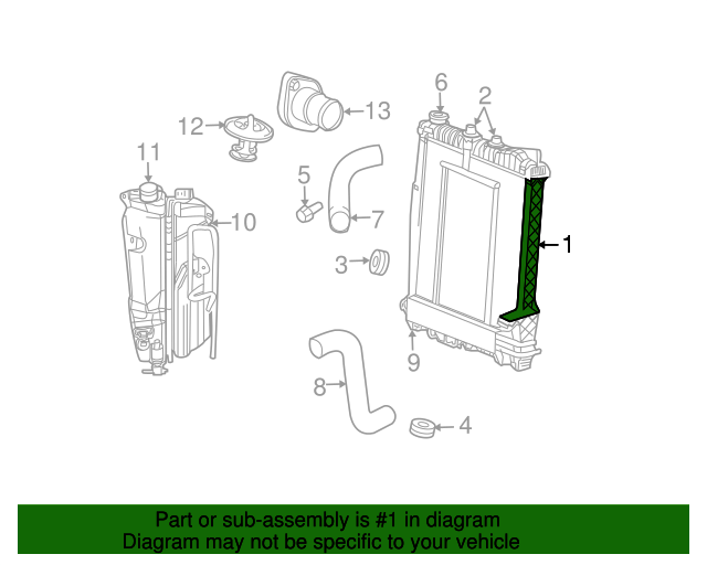 2009 Mopar Radiator 55056978AC | TascaParts.com
