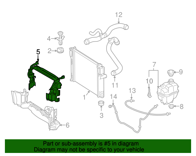 211-500-11-16 - Air Baffle Bracket 2003-2009 Mercedes-Benz | Mercedes ...