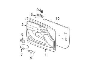 2000-2003 GM Graphite Front Side Door Armrest 12472876 | GM Parts Center
