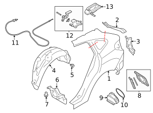 2018-2021 Subaru Crosstrek Deflector - Driver's Side (LH) 96072FL090 ...