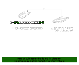 2021-2023 Jeep Wrangler Hood Decal 68529998aa | TascaParts.com