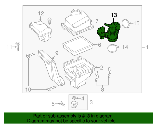 F2GZ-9B659-C - Air Inlet Assembly - 2015-2020 Ford | Lasco Auto Parts