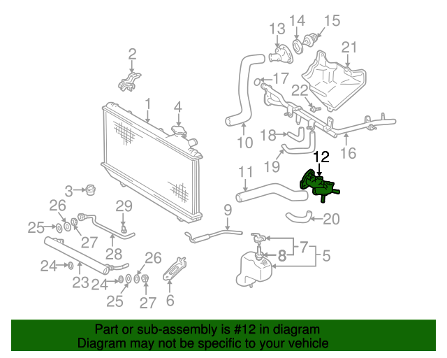 16331-74170 - Engine Coolant Outlet Flange 1992-1997 Toyota | Ourisman ...