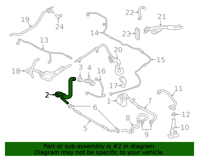 2018-2020 Audi Lower Hose 8W0-122-055-Q | Audi USA Parts
