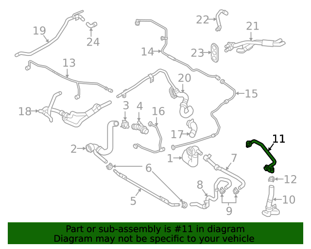 06M-121-071-J - Water Feed Tube 2018-2023 Audi | Audi OEM Parts
