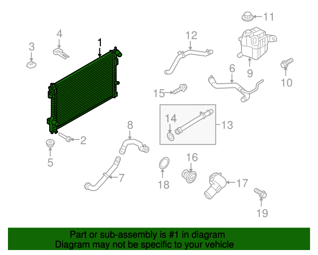 2013-2019 Ford Radiator DA8Z-8005-C | Varsity Ford