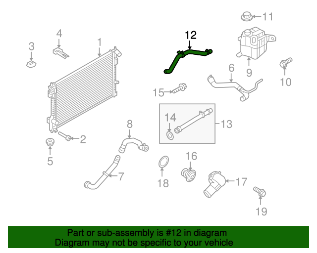 DG1Z-8C289-B - Reservoir Hose 2013-2019 Ford | Big 3 Auto Parts