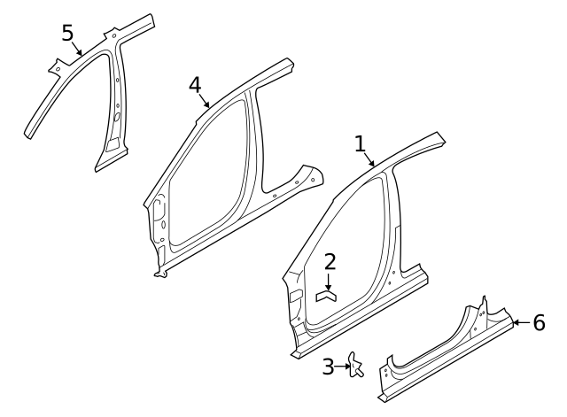 71402-M7000 - Pillar Reinforced 2019-2024 Kia Forte | Kia.Parts Store
