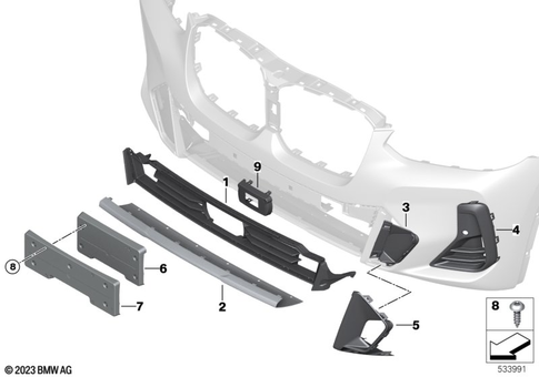 Bumper, Front for 2023 BMW X3 30i | OEM Pro Parts