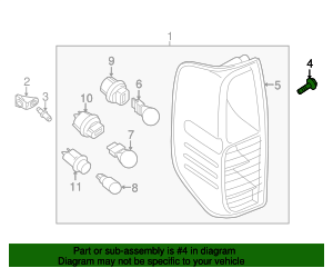 2000-2023 Nissan Tail Light Screw 01436-01631 | TascaParts.com