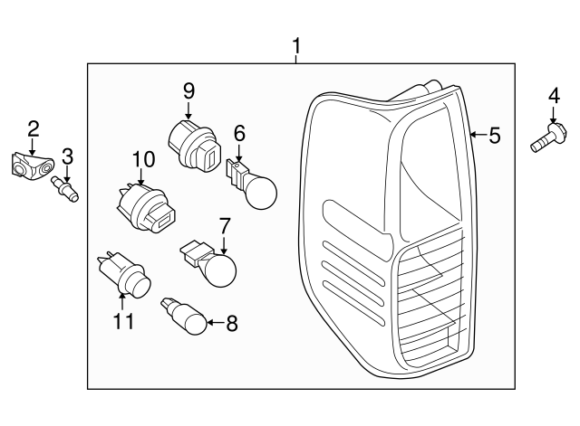 2005-2014 Nissan Frontier Combo Lamp Assembly 26555-EA825 | Nissan ...