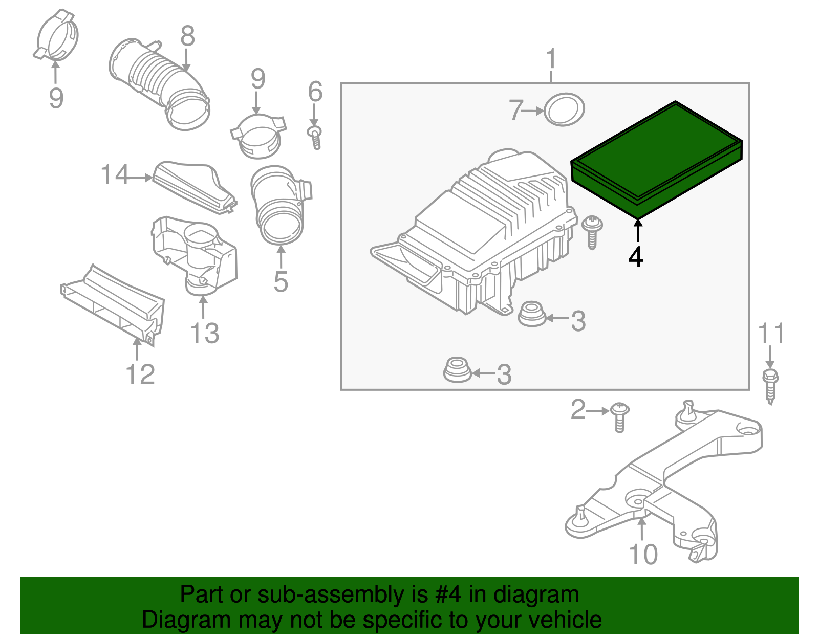 2006-2018 Volkswagen Air Filter 1K0-129-620-B | VW Parts Center