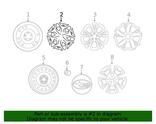 28111SJ020 - 17\\" Alloy Wheel - 2019-2024 Subaru Forester | Subaru ...