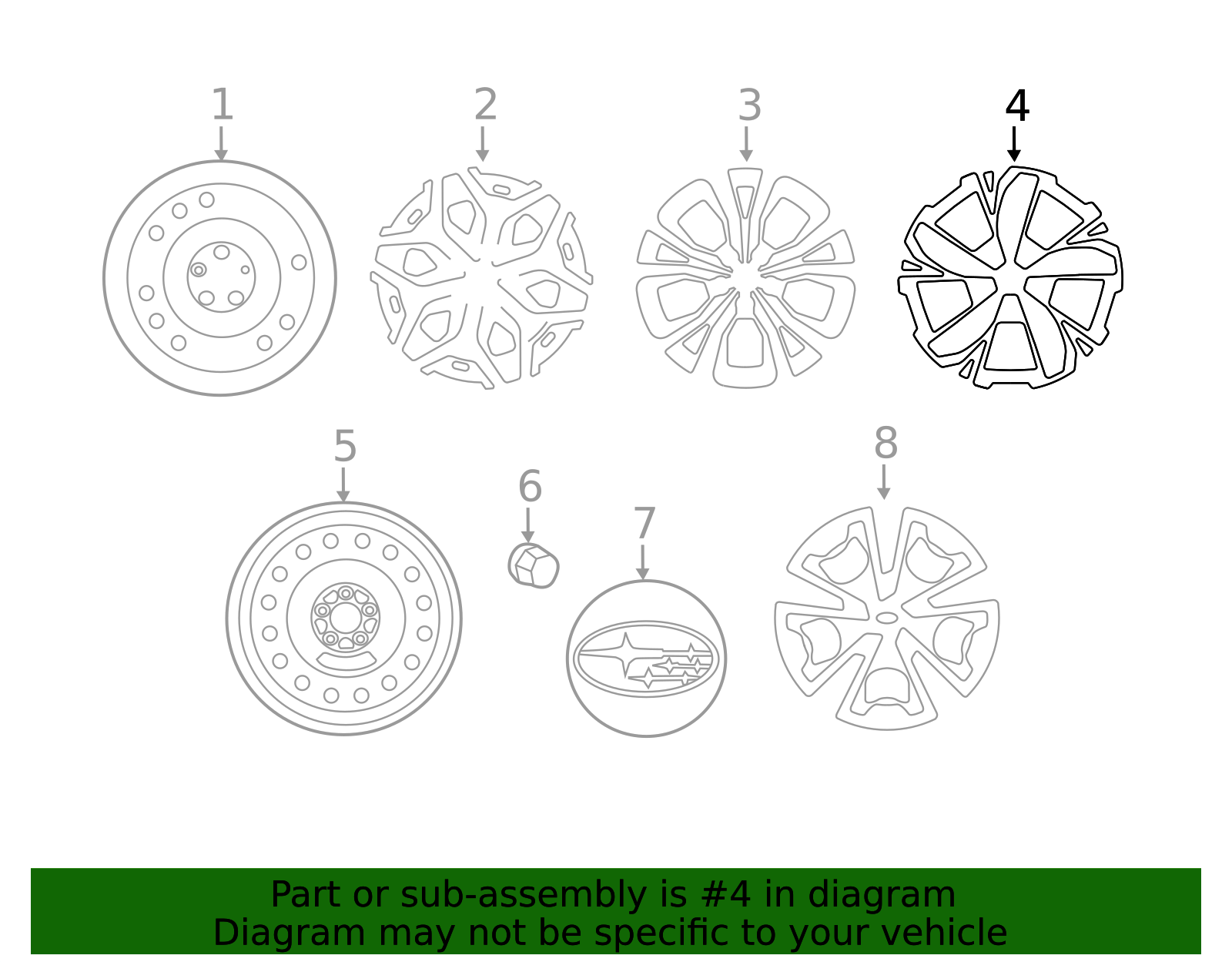2022-2024 Subaru Forester Wheel, Alloy 28111SJ140 | Subaru Parts Store