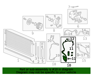 2019-2020 Honda Civic Hose, Suction 80312-TGG-A03 | Cheaper Honda Parts