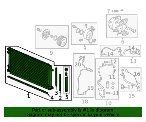 OEM 2016-2021 Honda Civic Condenser 80100-TBC-A02 | Honda Automotive Parts