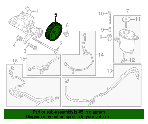 32428519873 - 2014-2018 BMW Power Steering Pump Pulley (32-42-8-519-873 ...