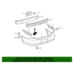 2005-2012 Toyota Avalon Bumper Cover Support Rail (Left, Rear) 52156 ...