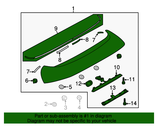 2010-2012 Mazda 3 Spoiler Assembly BBN5-51-960F-85 | RealMazdaParts.com