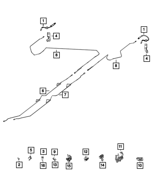 2018-2021 Ram ProMaster 1500 Brake Tube, Left Rear 68169554AA | Mopar ...