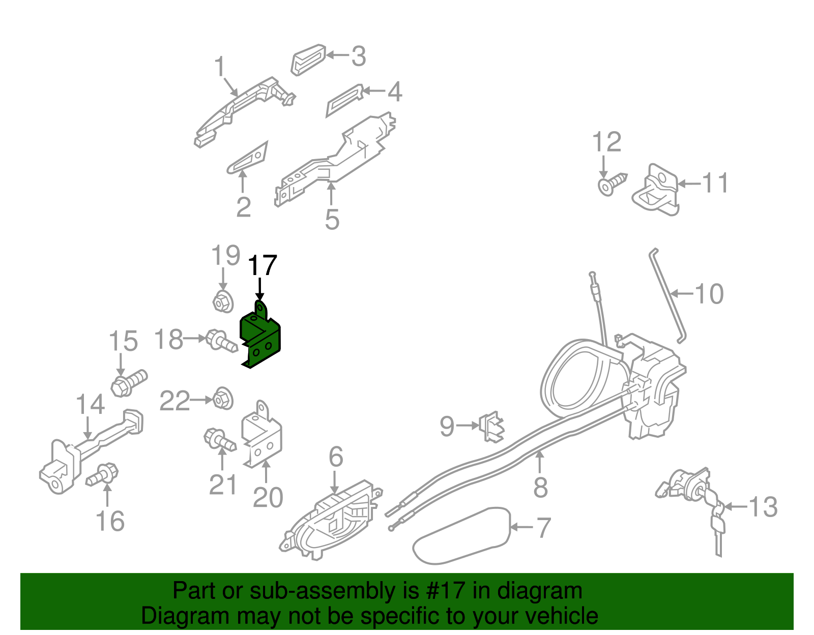 2013-2025 Nissan Upper Hinge 82421-AG000 | OEM Parts Online