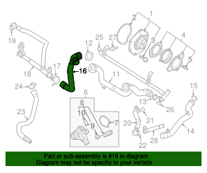 2007-2016 Volvo Engine Coolant Hose 30774513 | OEM Parts Online