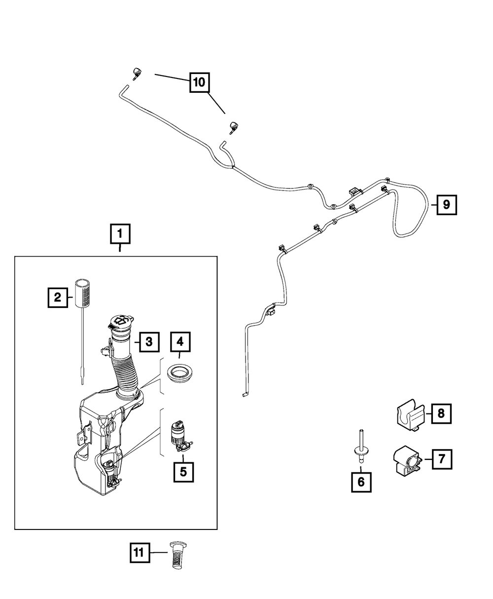 2015-2024 Mopar Washer Reservoir Grommet 68358899AA | Mopar eStore