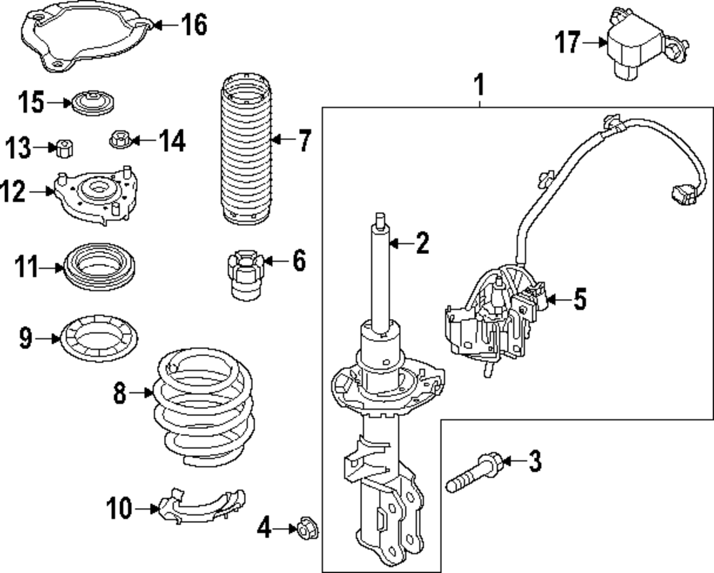 Hyundai - 54651-I3000 - Suspension Strut - 2022-2023 Hyundai | OEM ...