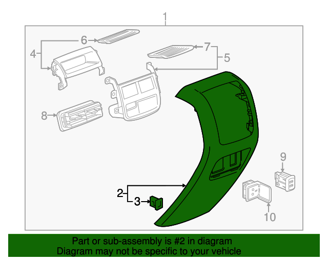2020-2022 Cadillac XT5 Rear Trim Panel 84753467 | GMPartsDirect.com