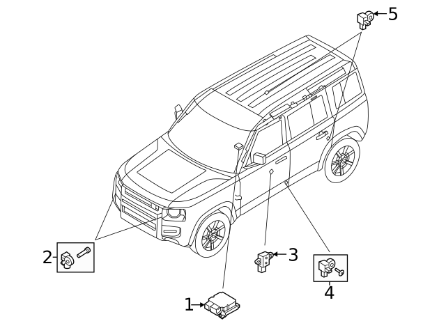 LR043878 - Air Bag Impact Sensor 2012-2023 Land Rover | AutoNationParts.com