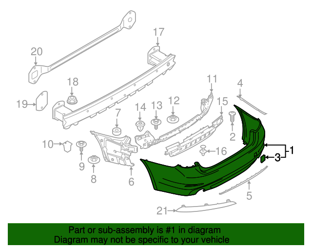 2017-2020 BMW Bumper Cover 51-12-7-475-601 | BMWPartsDirect.com