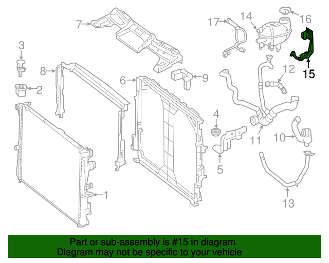 205-505-00-41 - Expansion Tank Bracket 2015-2021 Mercedes-Benz ...