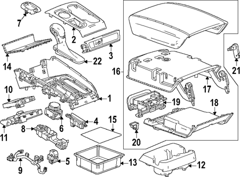 Center Console for 2025 GMC Canyon | GMPartsDirect.com